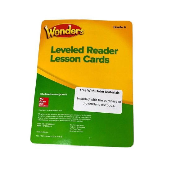 McGraw-Hill Education | Accents | Mcgraw Wonders Leveled Reader Lesson Cards Grade 4 220 ...